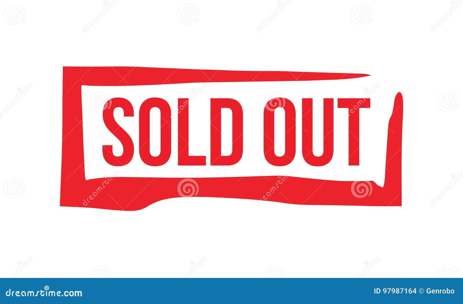 Sold Out Logo stock vector. Illustration of media, body - 97987164