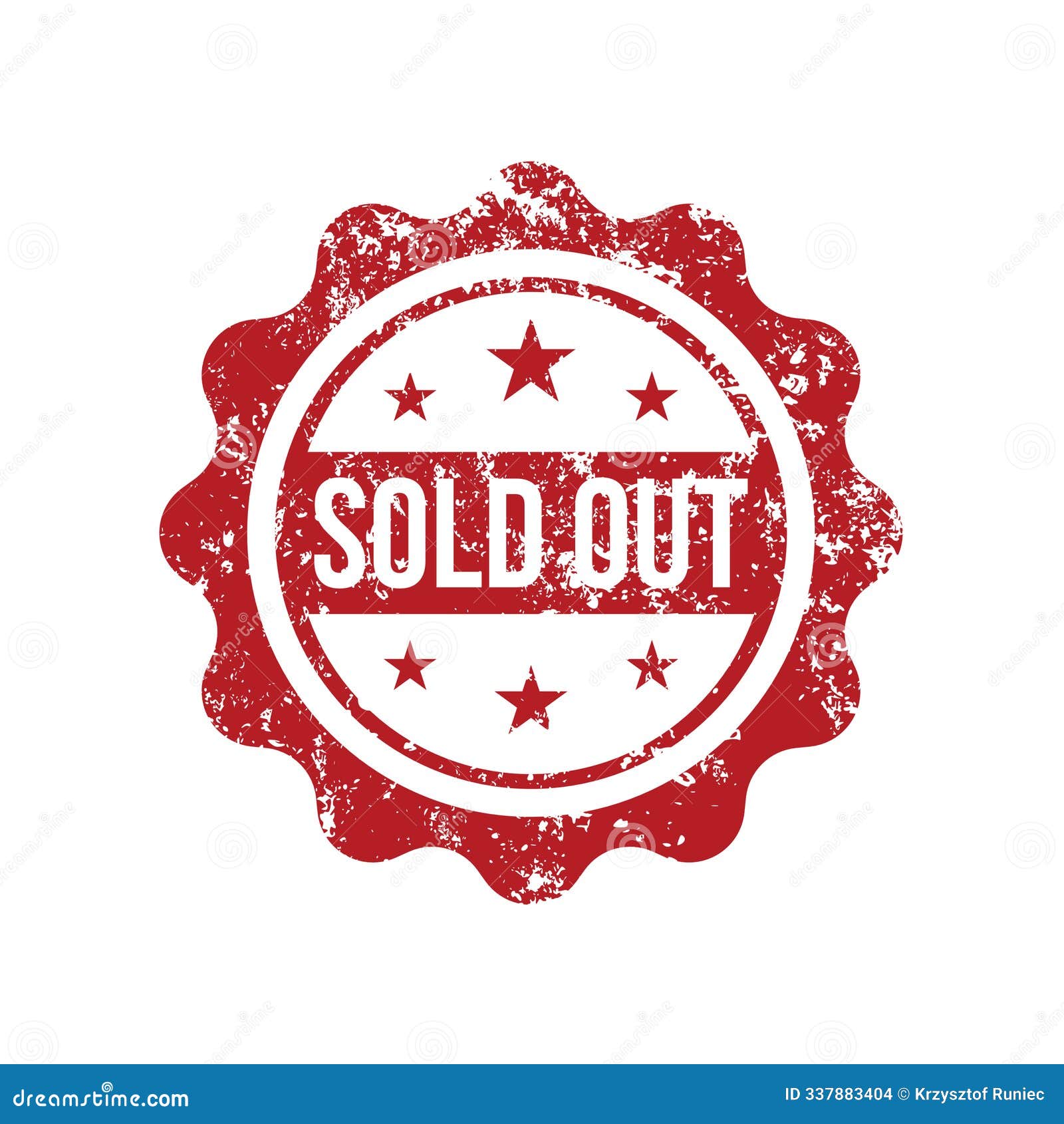 SOLD OUT - Red Rubber Stamp - Vector Illustration Stock Illustration ...