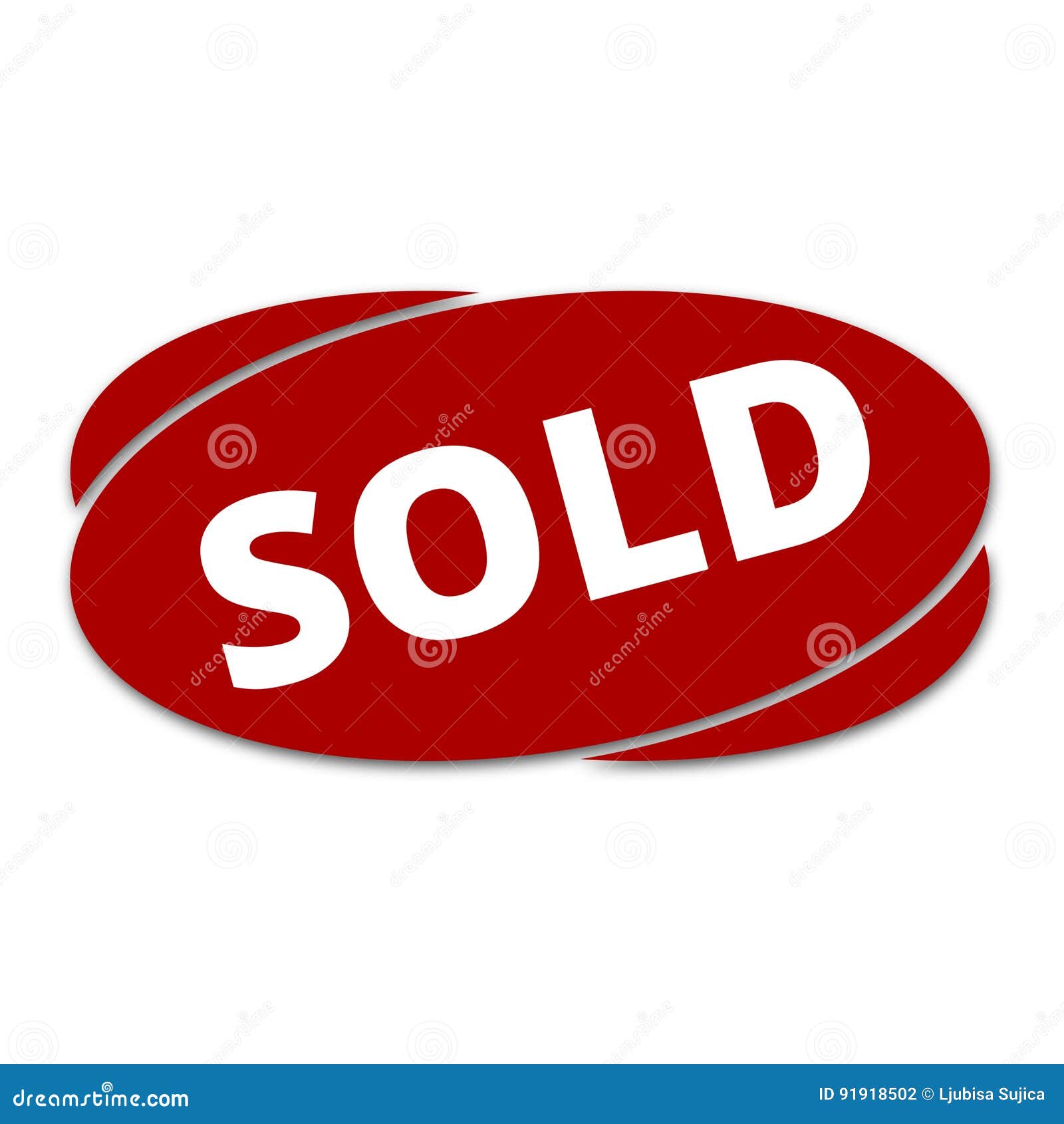 Sold out sign, icon stock vector. Illustration of note - 91918502