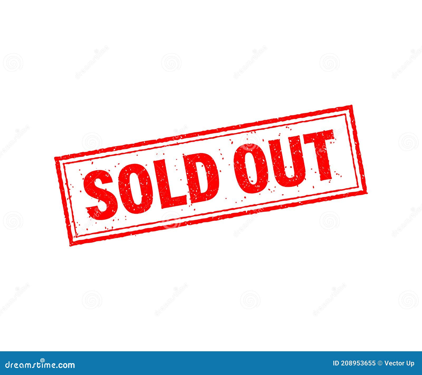 Sold Out Sign Vector Illustration. Stock Vector - Illustration of ...