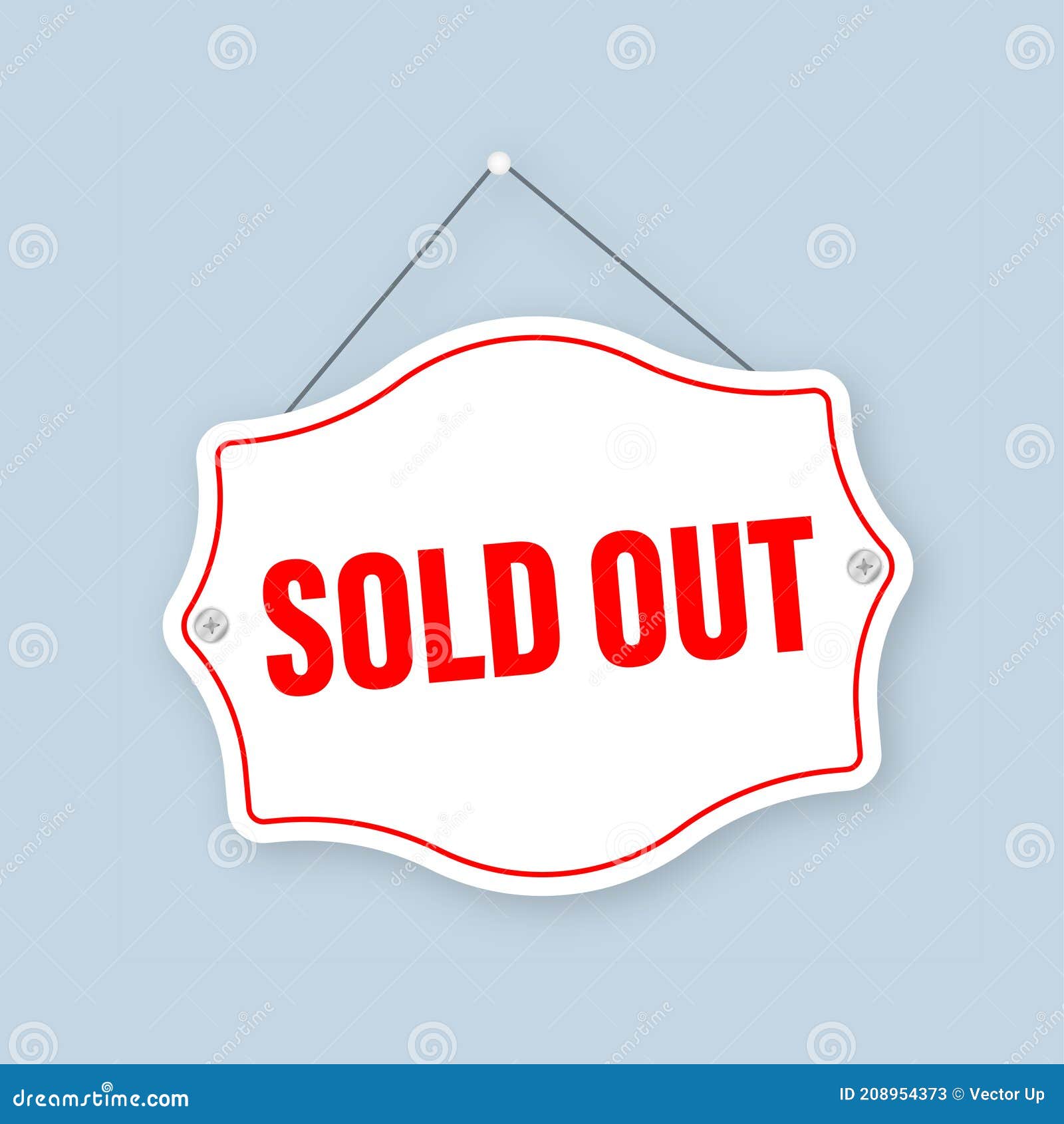 Sold Out Sign Vector Illustration. Stock Vector - Illustration of stain ...