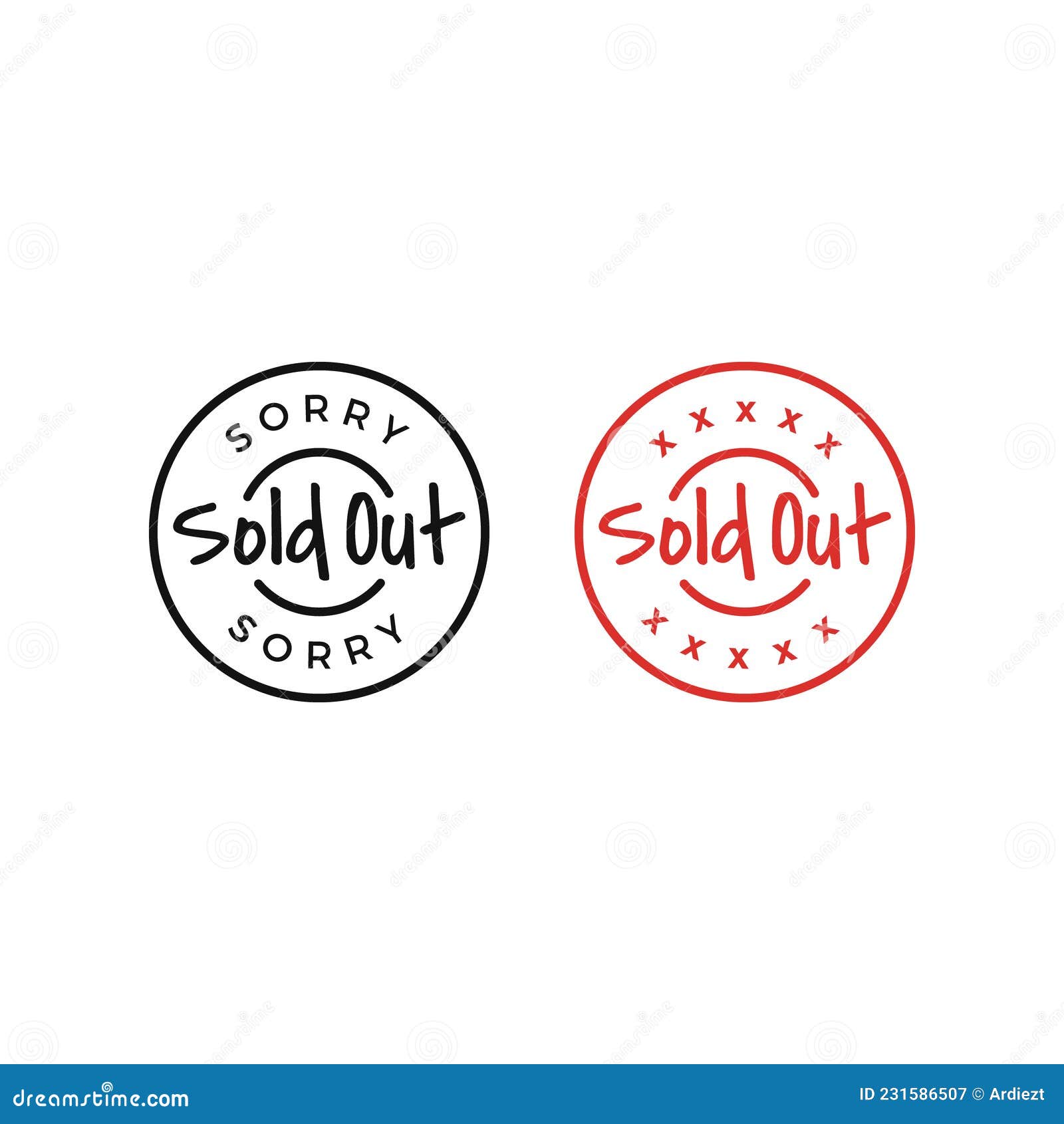 Sold Out Stamp Label Vector Design Stock Vector - Illustration of ...