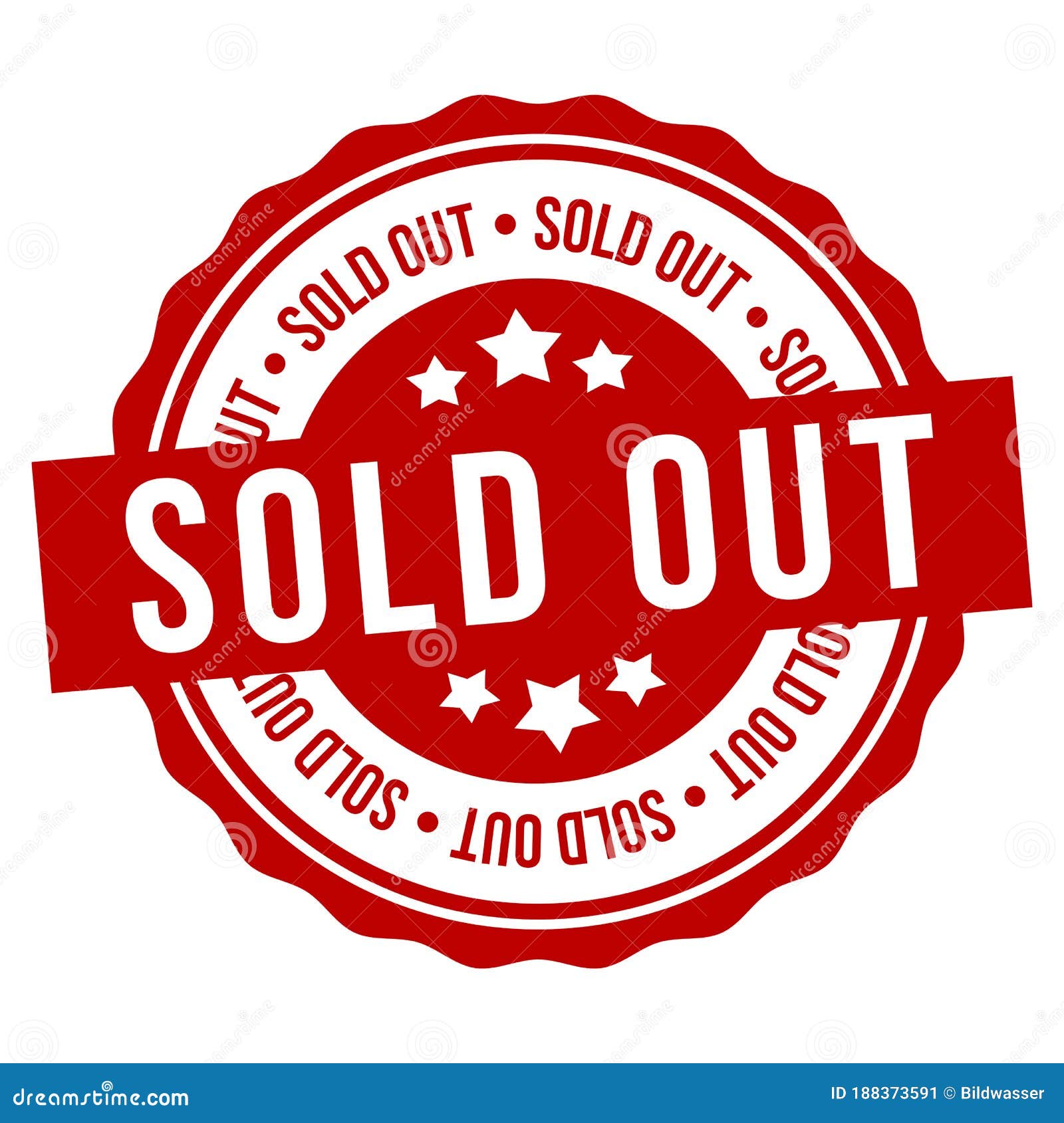 Sold Out Stamp. Red Eps10 Vector Badge Stock Vector - Illustration of ...