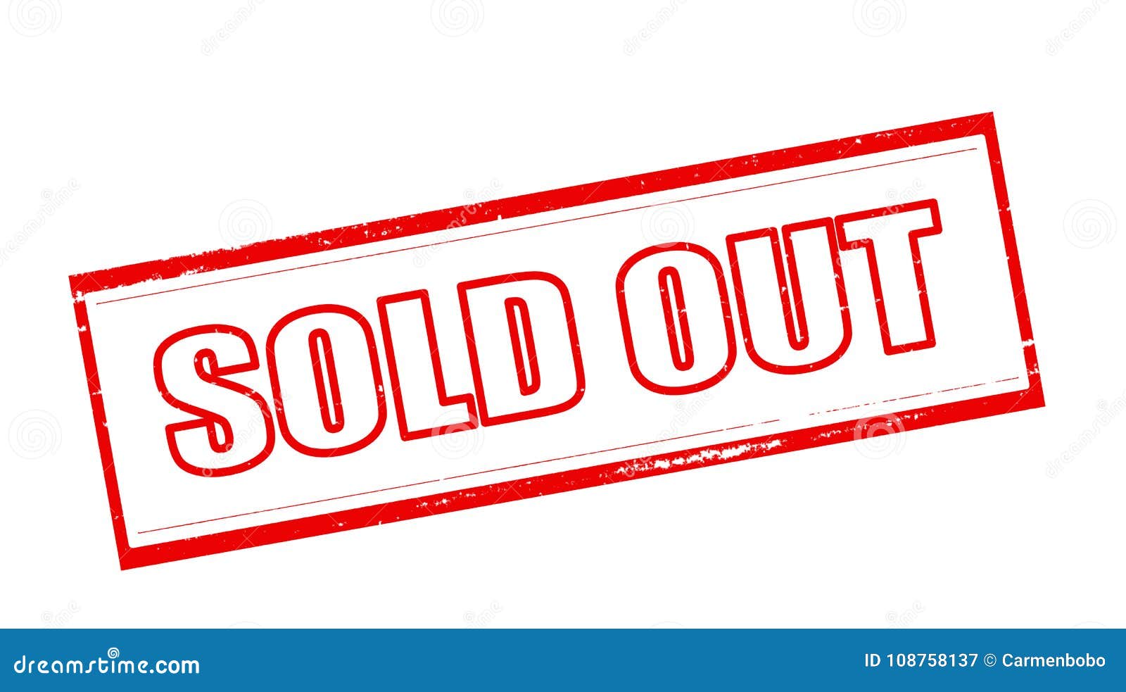 Sold out stock illustration. Illustration of rubber - 108758137