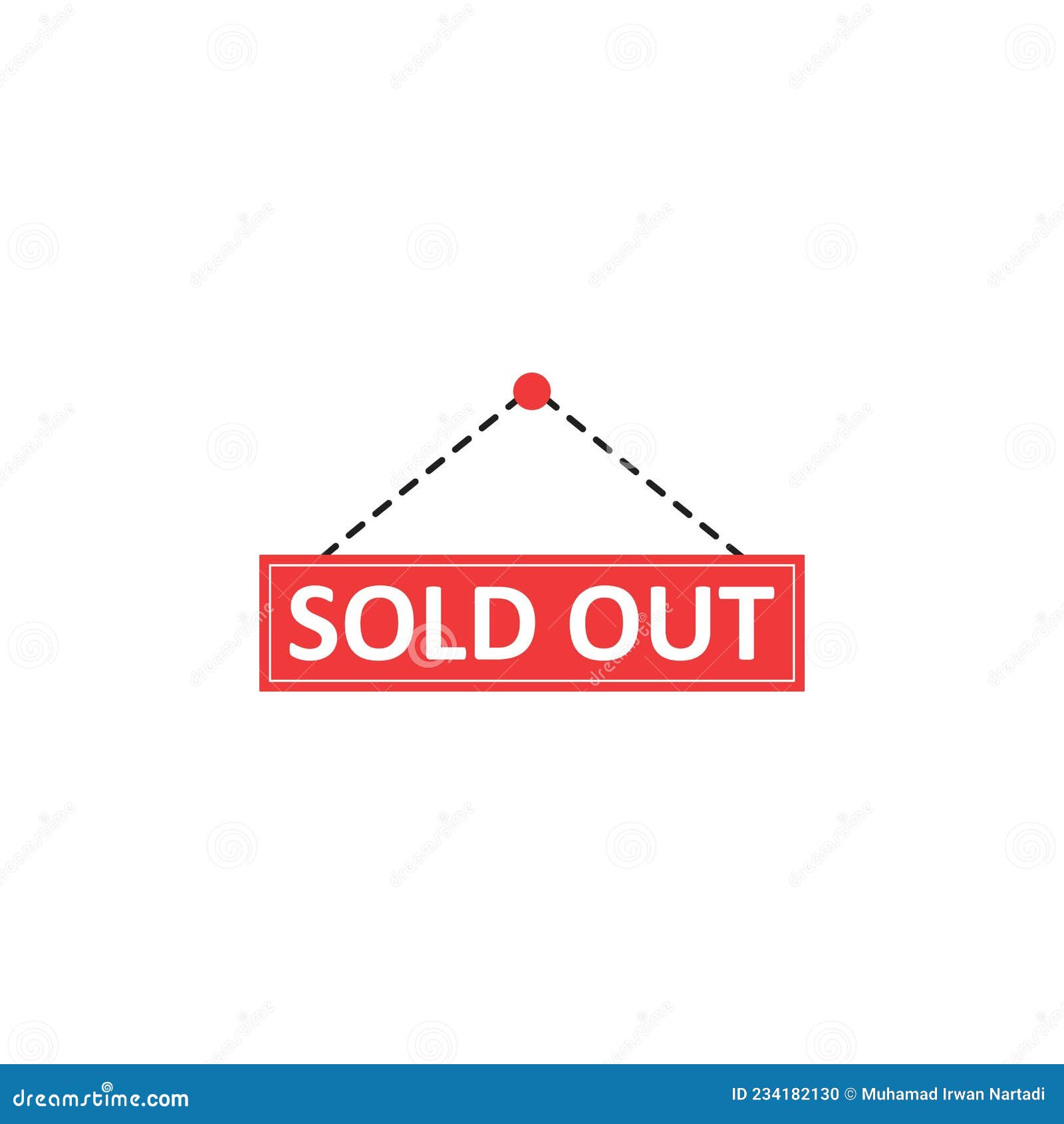 Sold Out Store Sign. Vector Icon Template Stock Vector - Illustration ...
