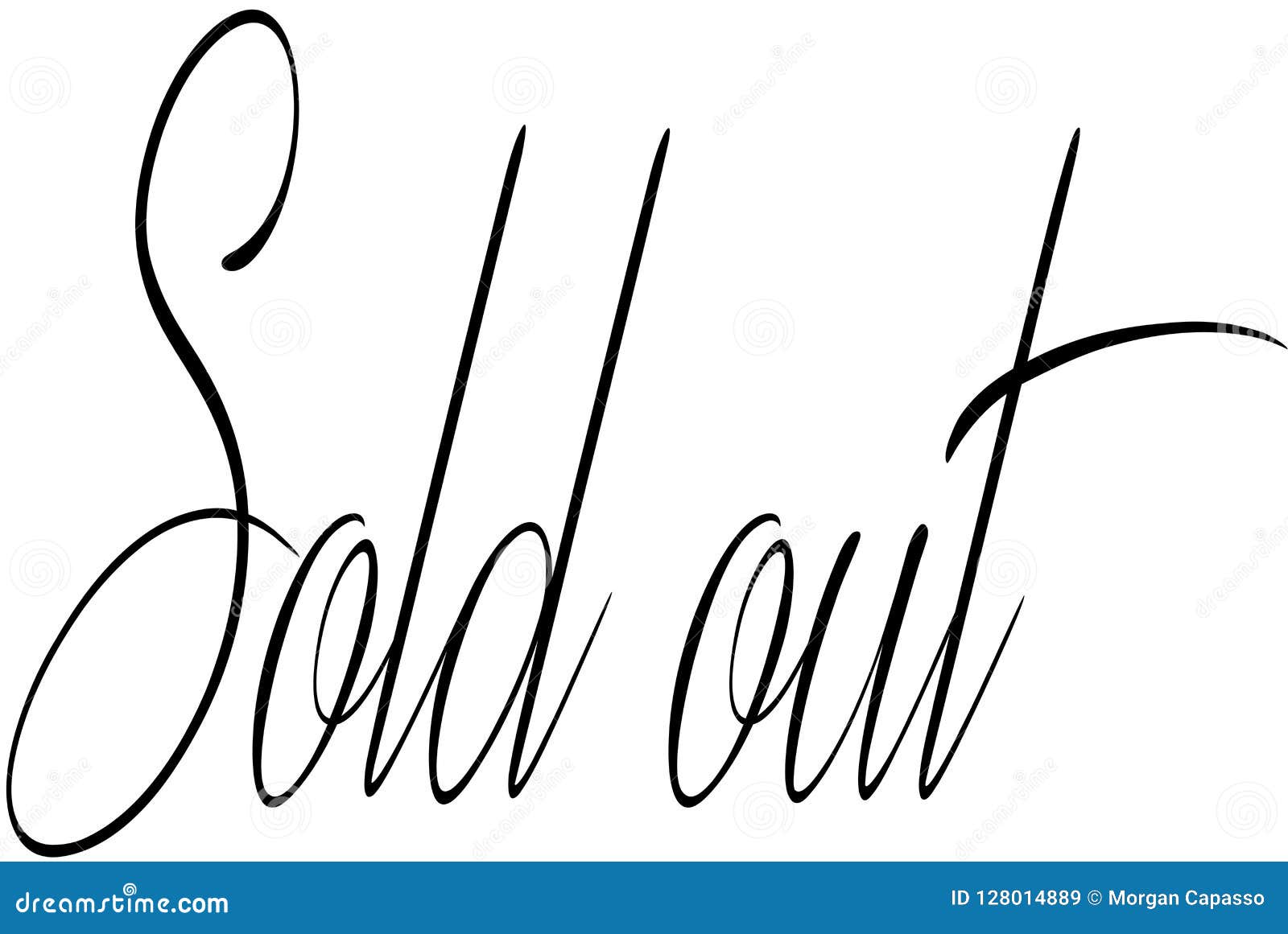 Sold Out Text Sign Illustration Stock Vector - Illustration of shop ...