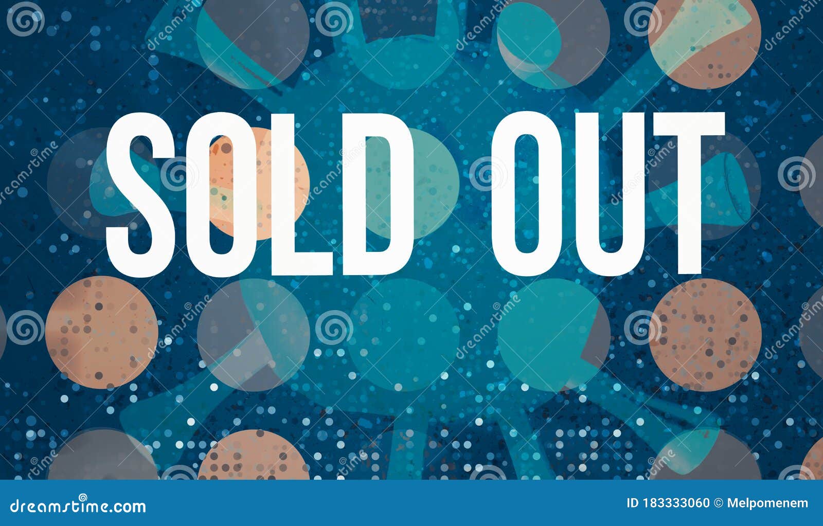 Sold Out Theme with Abstract Dots Background Stock Illustration ...