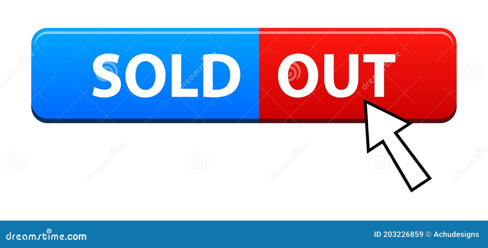 Sold out button stock vector. Illustration of glossy - 203226859