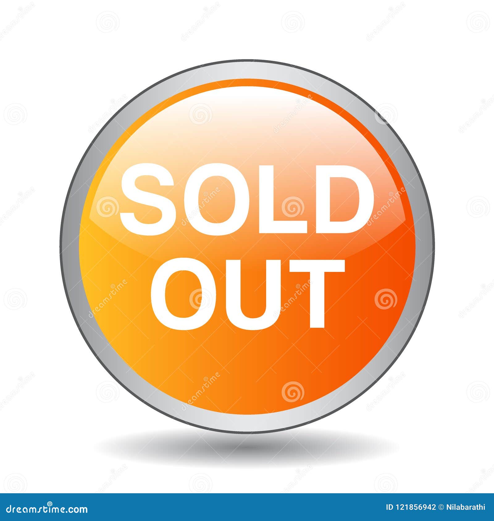 Sold out button stock illustration. Illustration of business - 121856942
