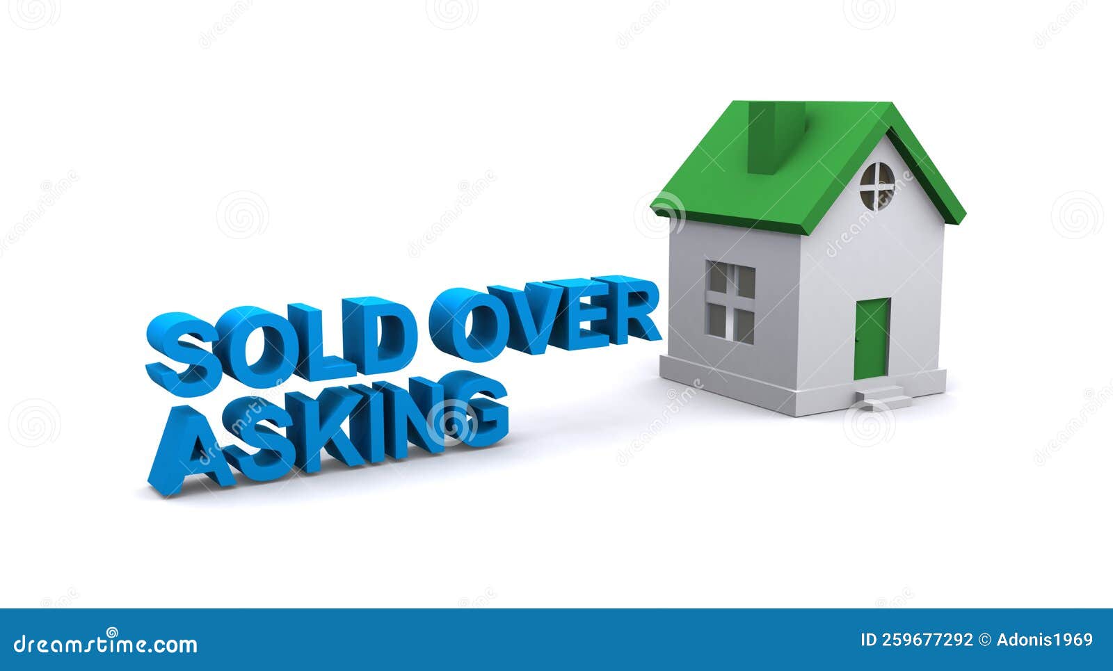 Sold over asking on white stock illustration. Illustration of ...