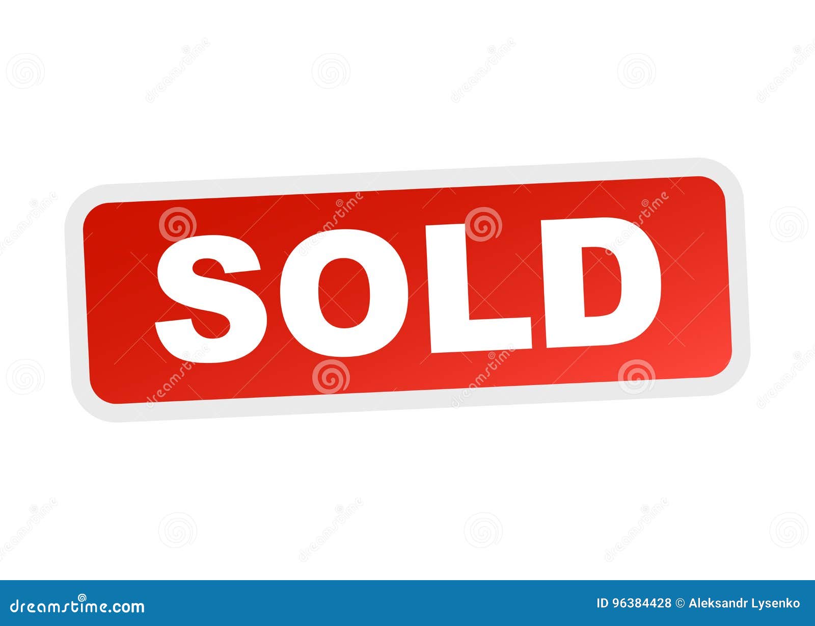 SOLD Red Stamp. Flat Vector Icon Stock Vector - Illustration of sold ...