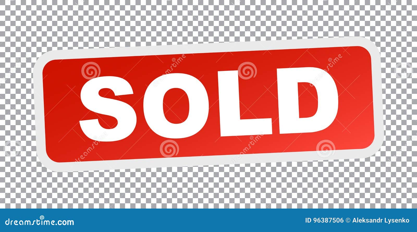 SOLD Red Stamp. Flat Vector Icon Stock Vector - Illustration of ...
