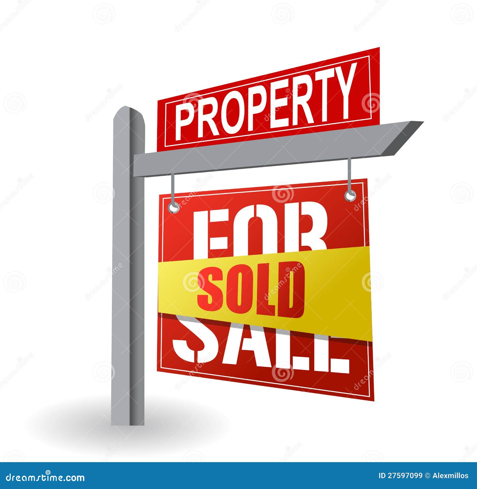 Sold - for sale sign stock illustration. Illustration of path - 27597099