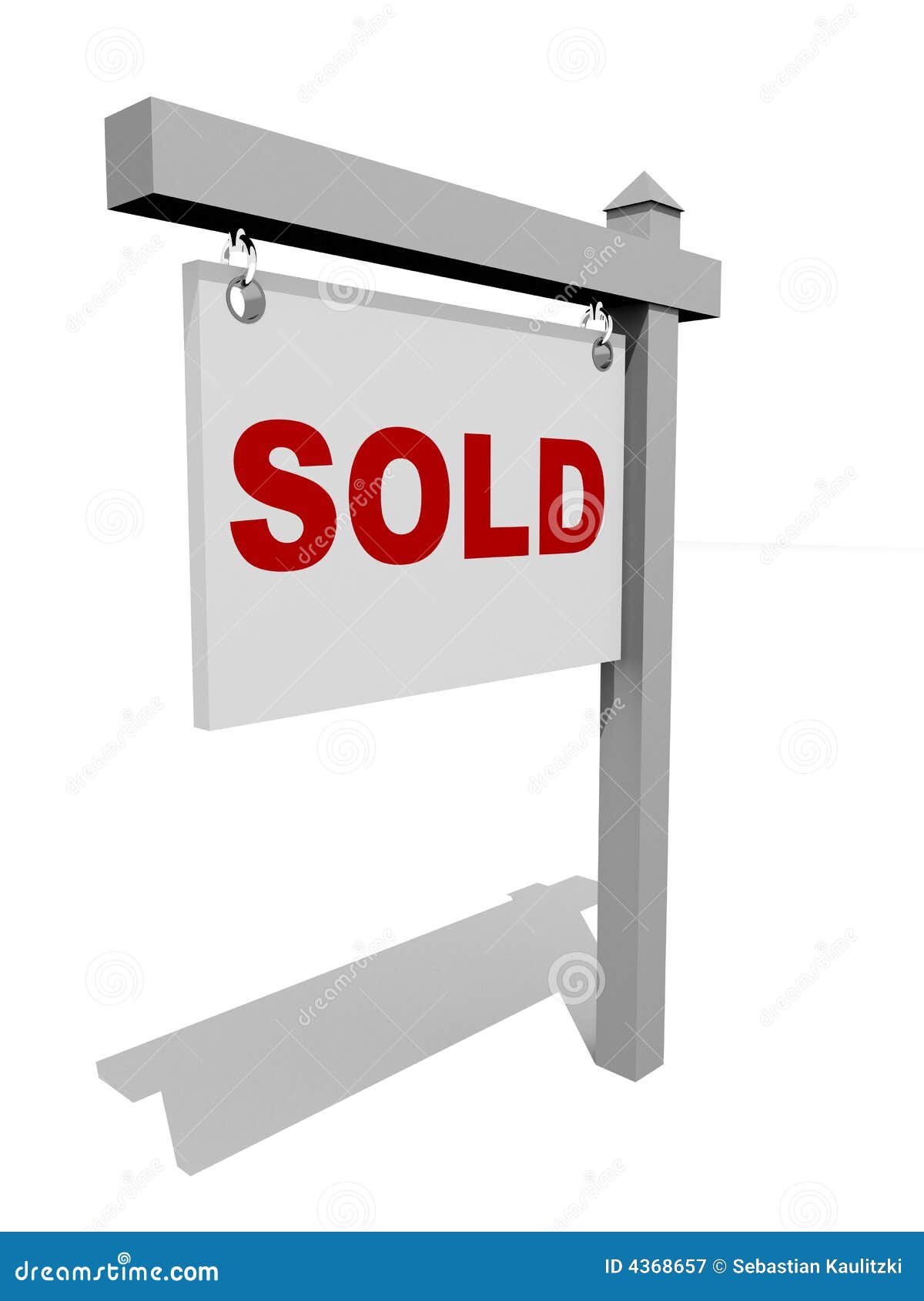 Sold sign stock illustration. Illustration of post, deal - 4368657