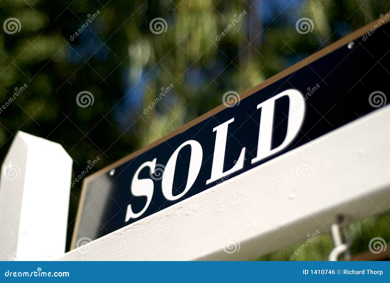 Sold Sign in Front of House or Condo Stock Photo - Image of contract ...
