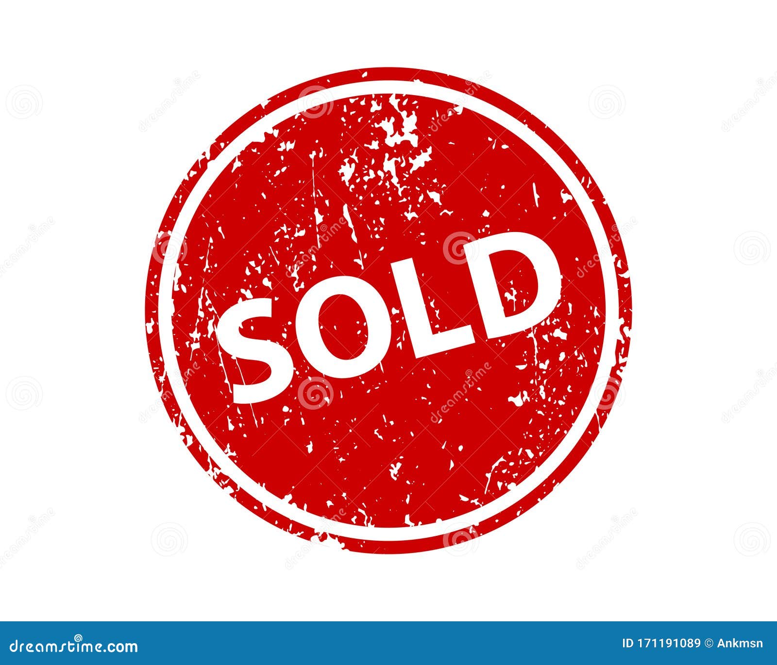 Sold Sign Sticker. Stamp Vector Texture Stock Vector - Illustration of ...