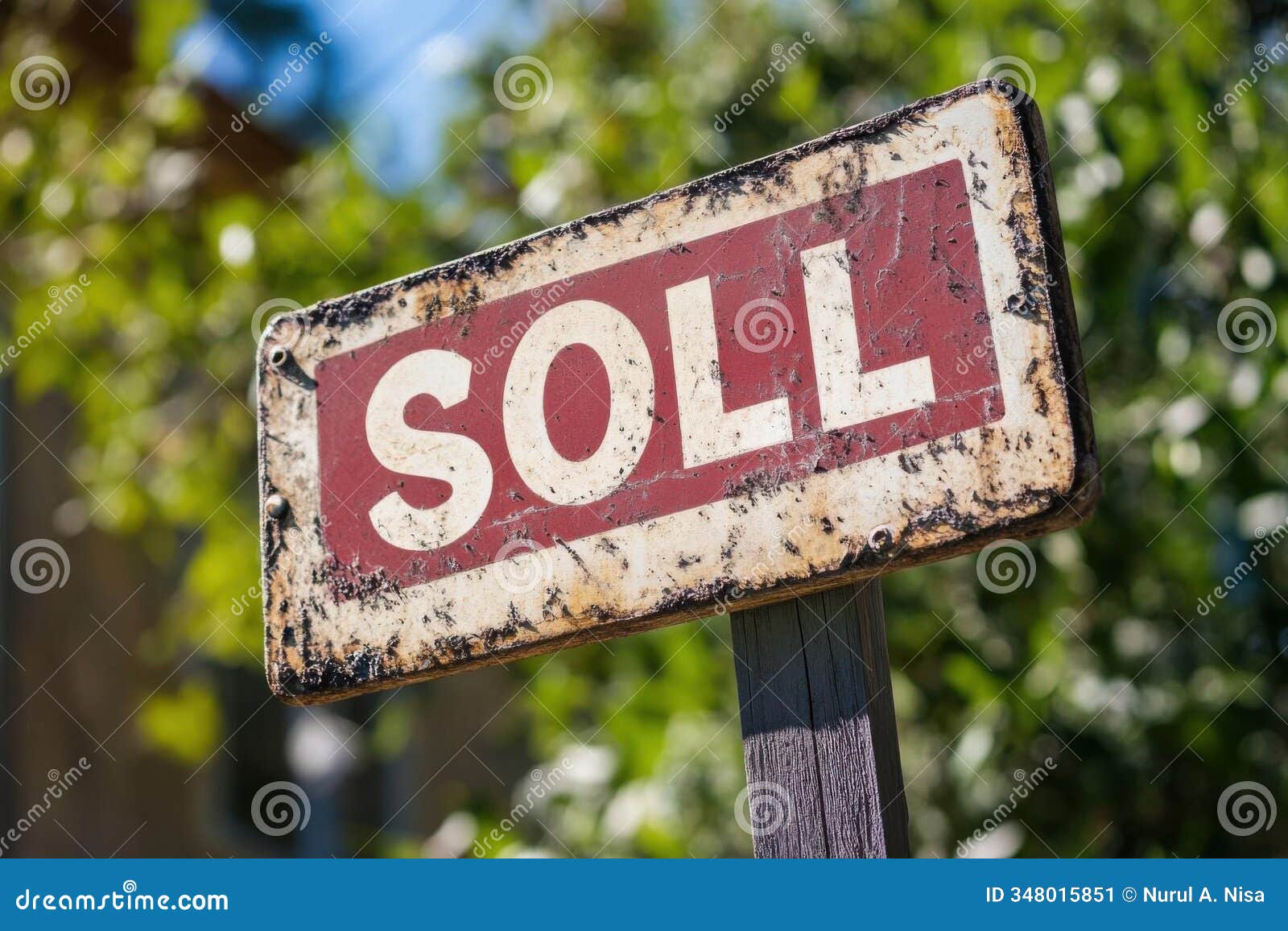 Sold Sign, a Symbol of Success and Completion Stock Illustration ...
