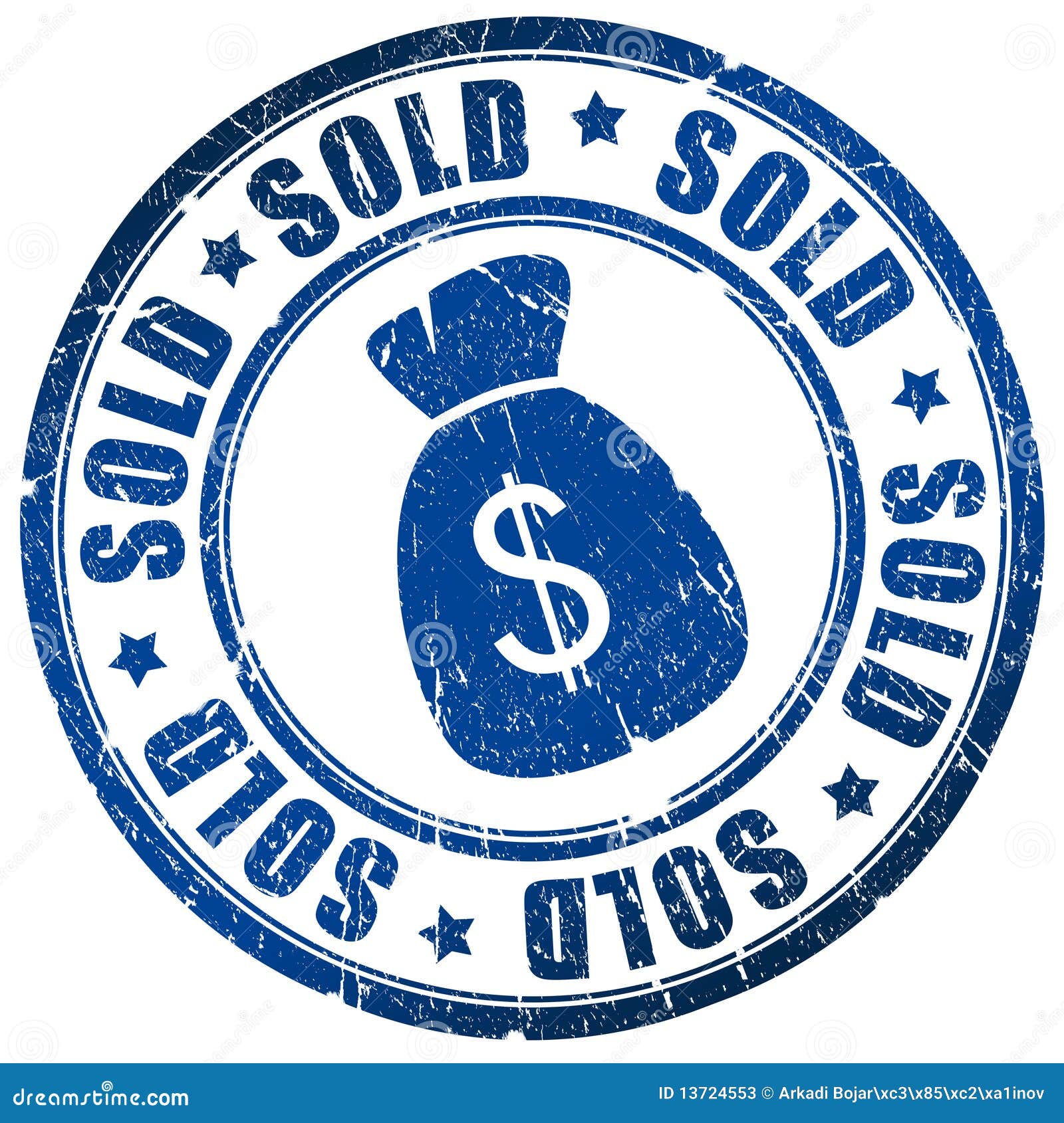 Sold stamp stock illustration. Illustration of market - 13724553