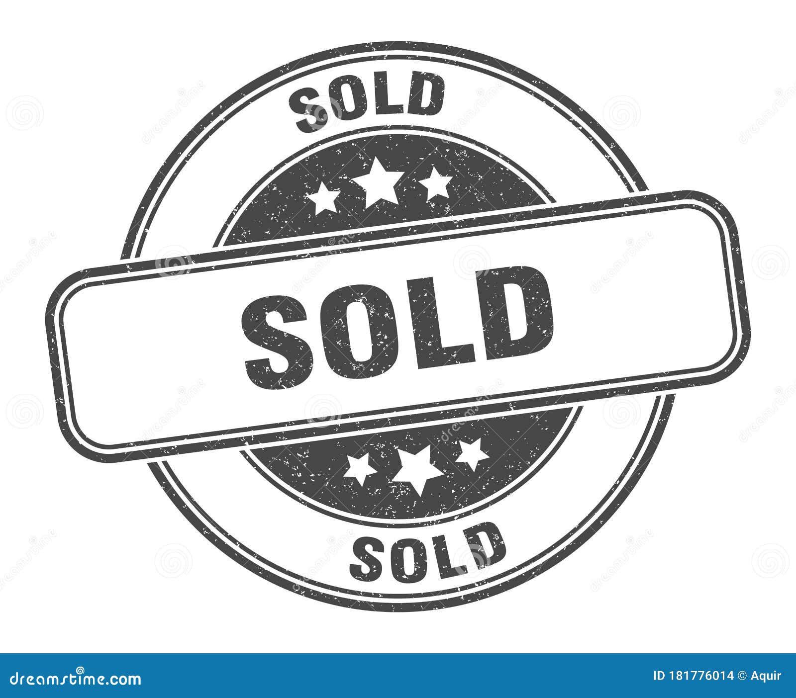Sold Stamp. Sold Round Grunge Sign Stock Vector - Illustration of stamp ...