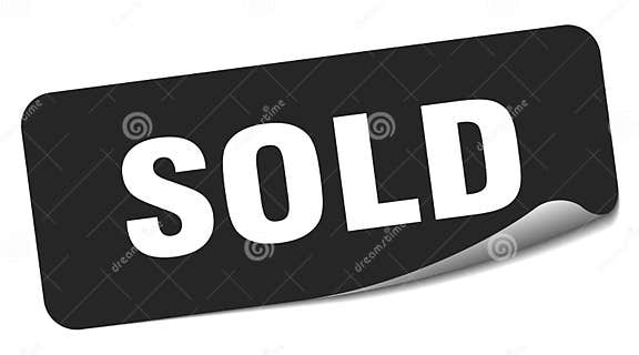 Sold sticker. sold label stock vector. Illustration of isolated - 302979106
