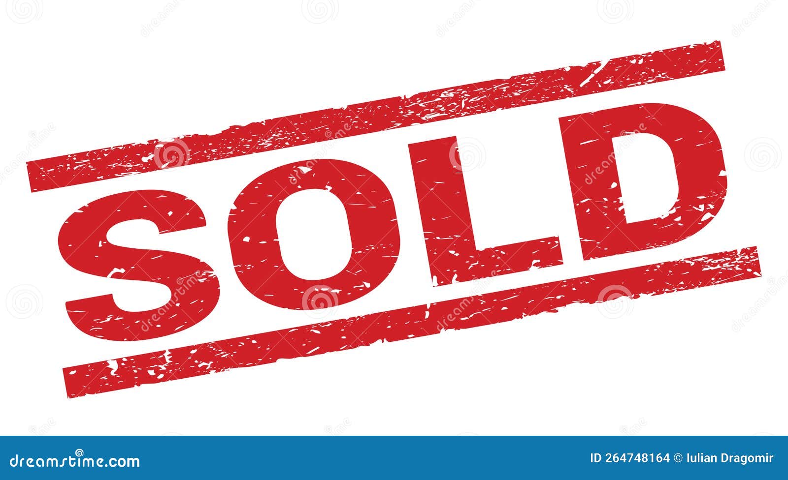 SOLD Text on Red Rectangle Stamp Sign Stock Illustration - Illustration ...