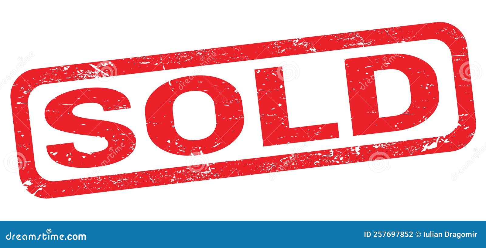 SOLD Text Written on Red Rectangle Stamp Stock Illustration ...