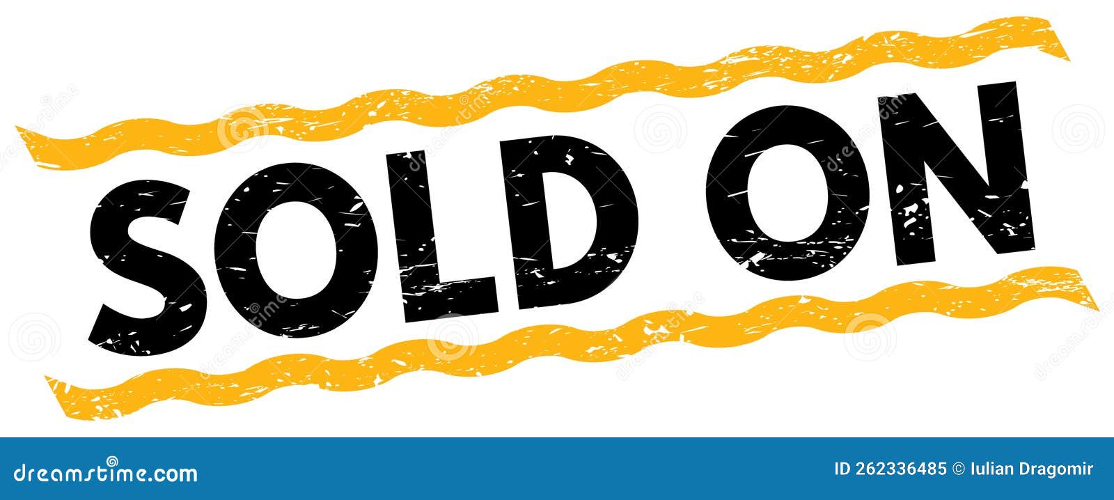 SOLD on Text on Yellow-black Lines Stamp Sign Stock Illustration ...