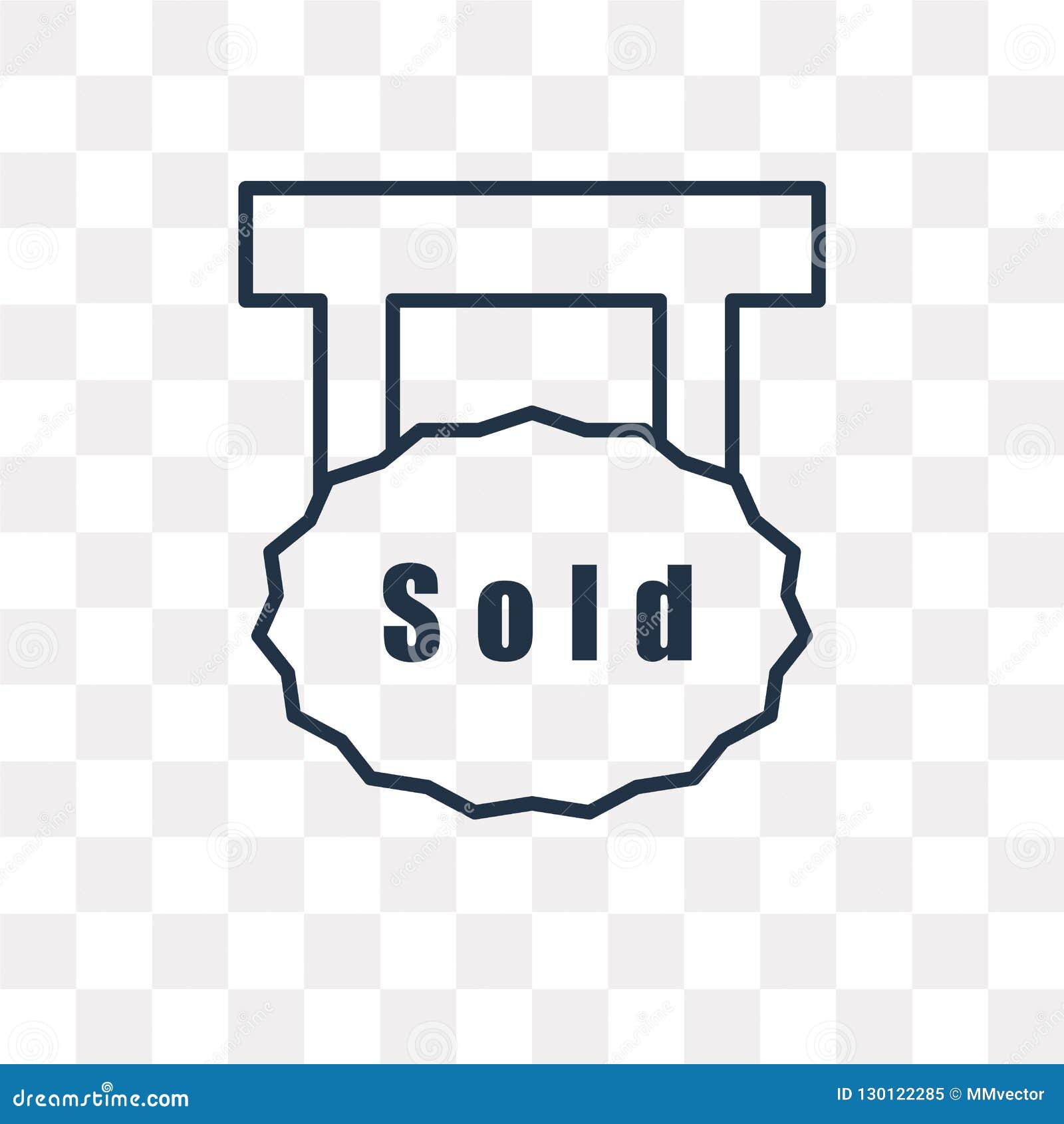 Sold Vector Icon Isolated On Transparent Background, Sold Trans ...