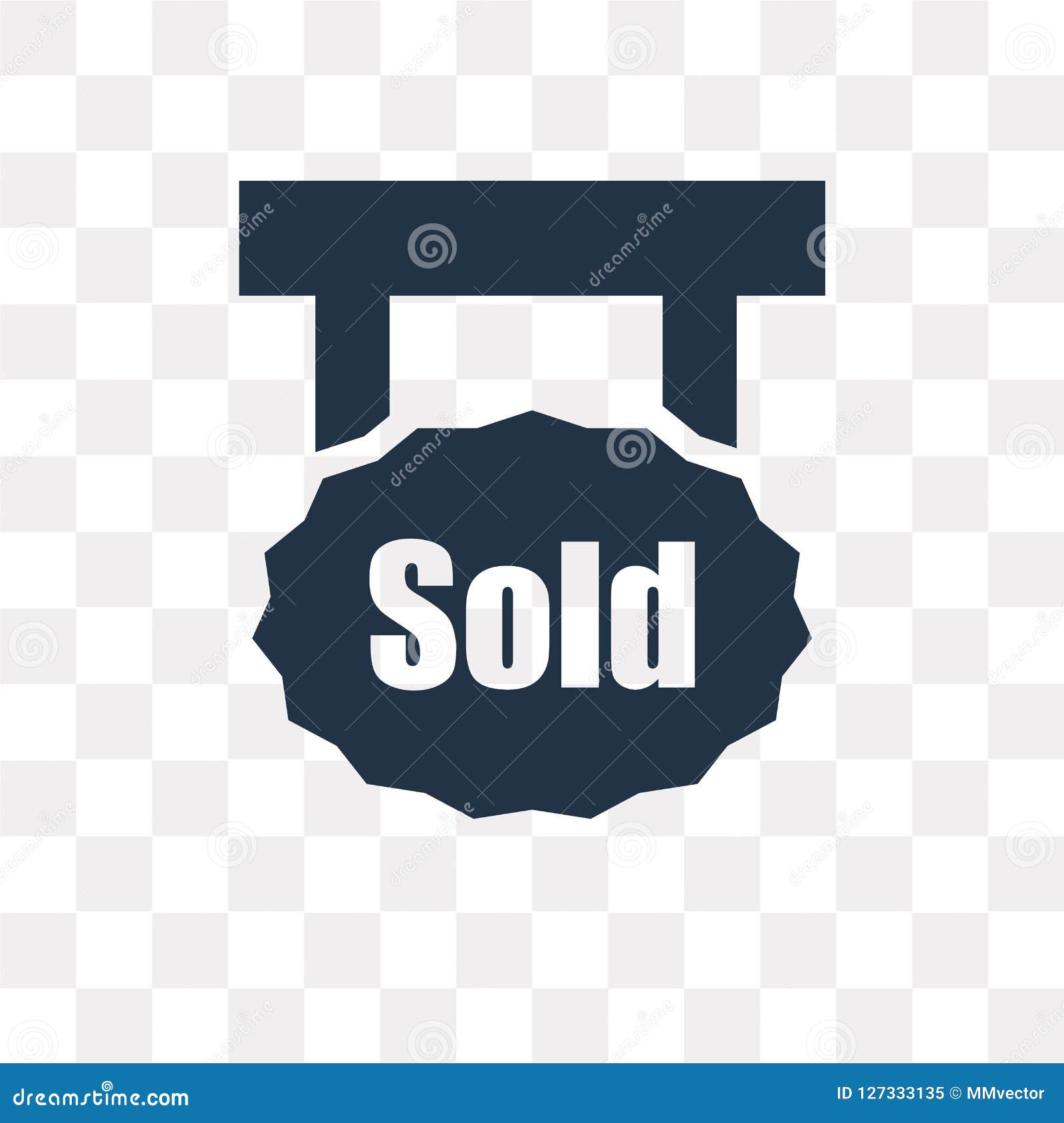 Sold Vector Icon Isolated On Transparent Background, Linear Sold ...