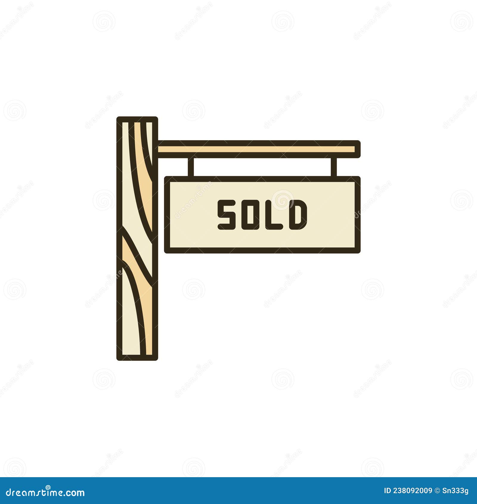 Sold Vector Icon Isolated On Transparent Background, Linear Sold ...