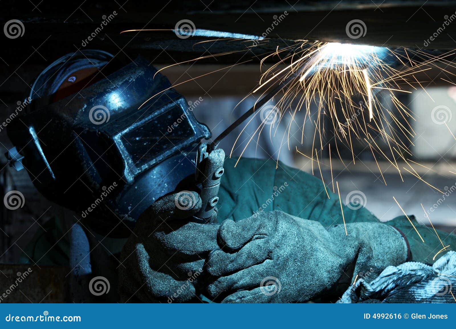 Solda azul foto de stock. Imagem de workplace, calor, reparo - 4992616