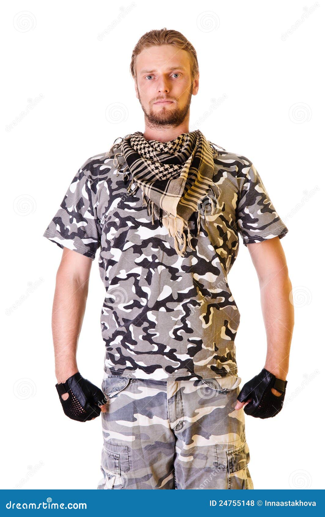 Soldado En Uniforme Del Camuflaje Foto de archivo - Imagen de muscular ...