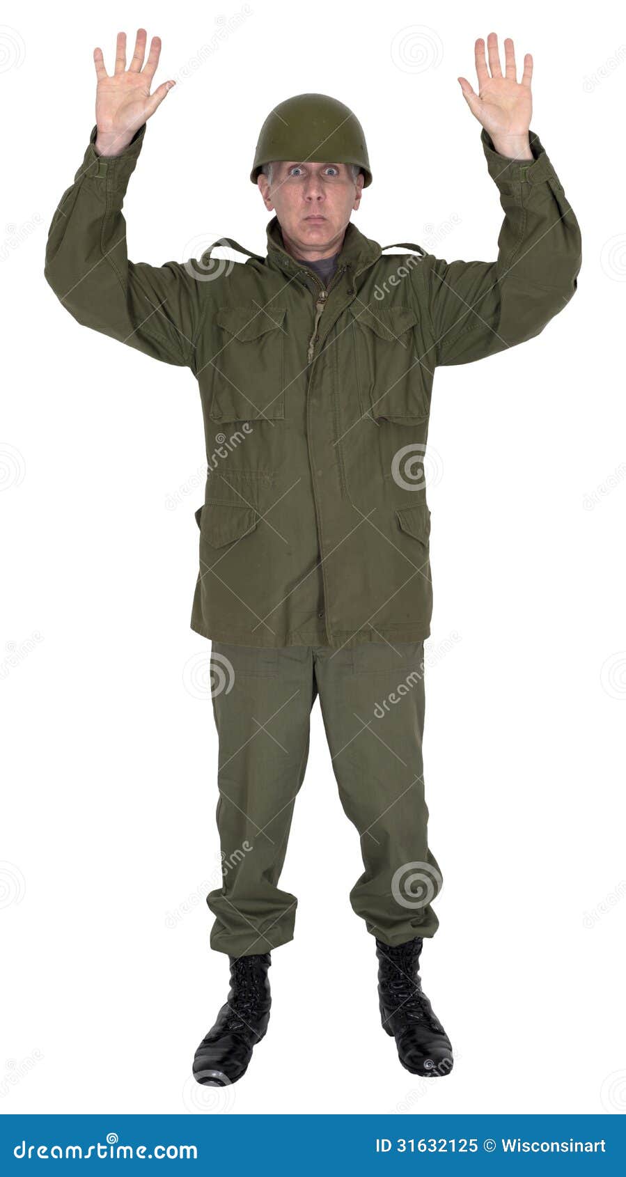 Soldado Militar Surrender Isolated Do Exército Imagem de Stock - Imagem ...