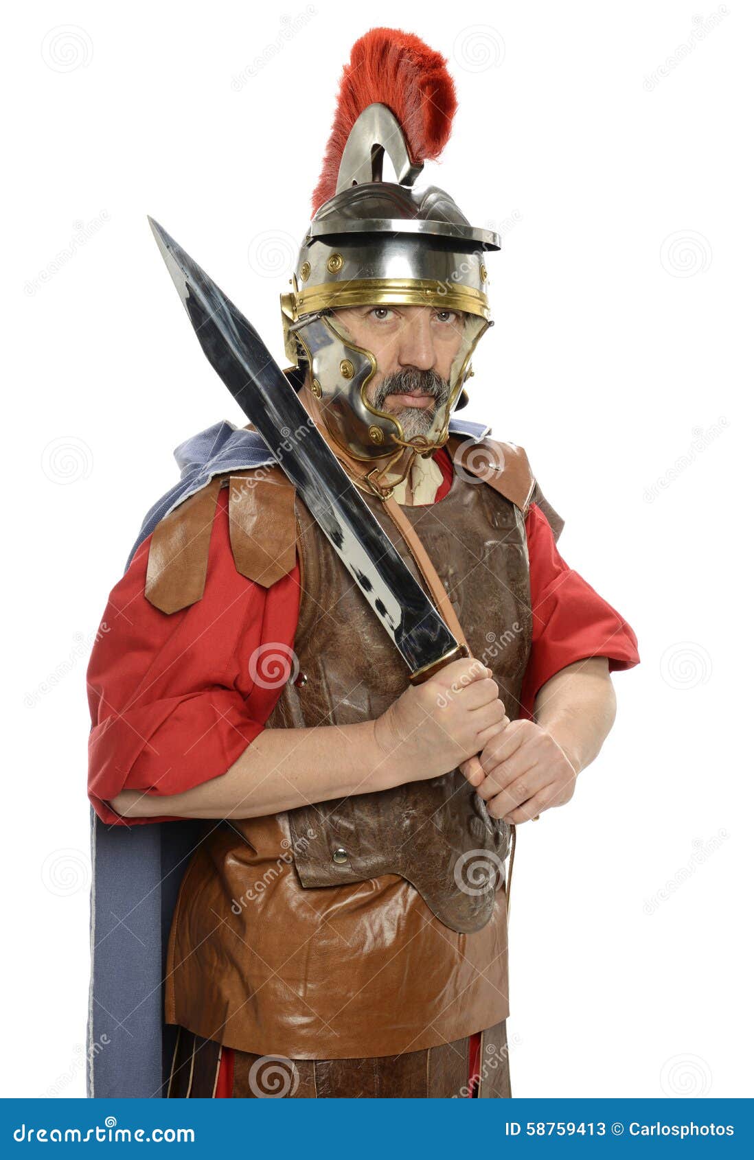 Soldado Romano Que Sostiene Una Espada Imagen de archivo - Imagen de ...