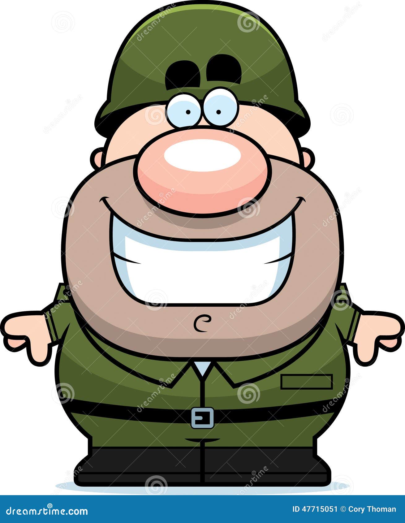 Soldado Sonriente De La Historieta Ilustración del Vector - Ilustración ...