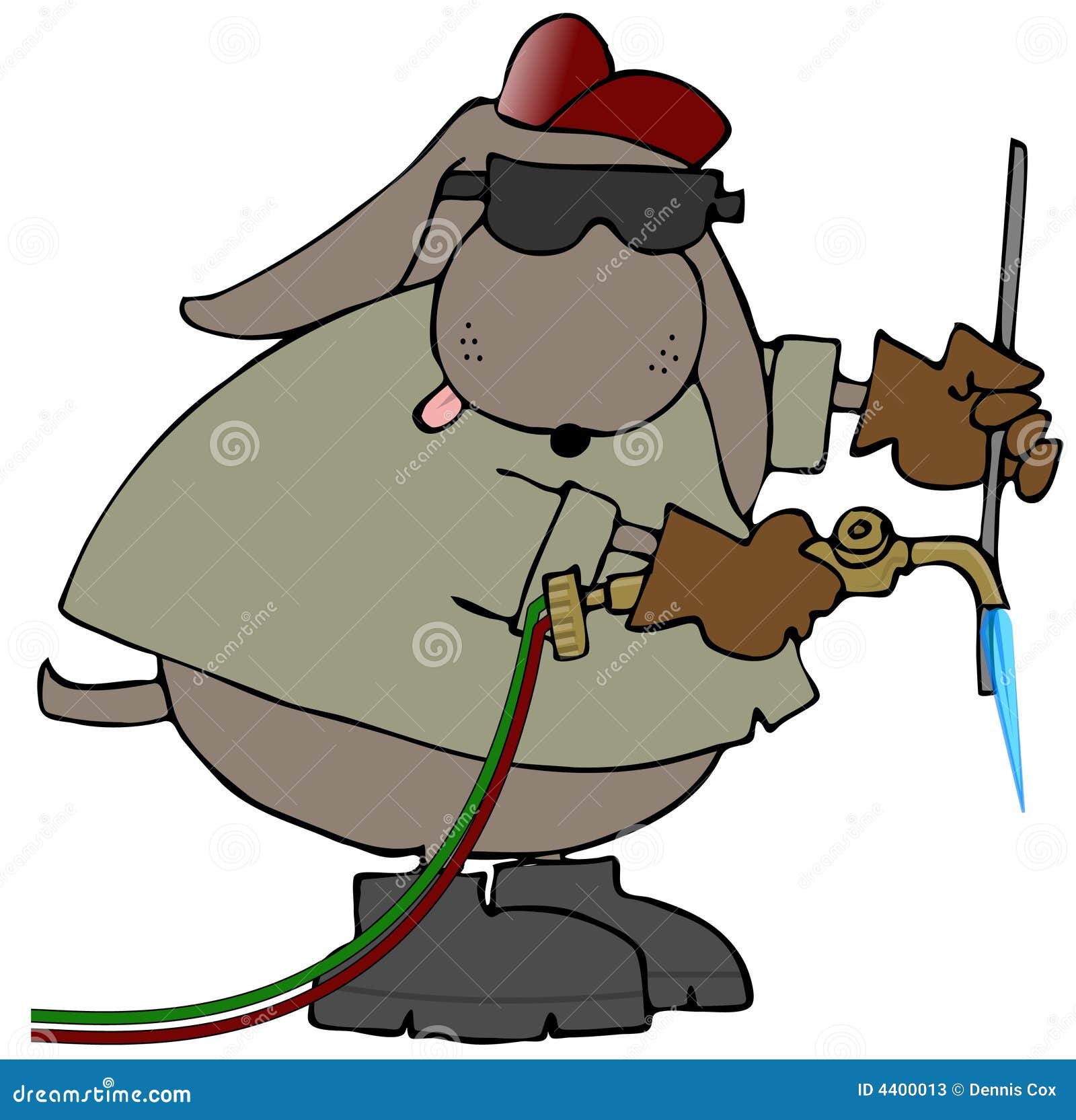 Soldador del perro stock de ilustración. Ilustración de barra - 4400013