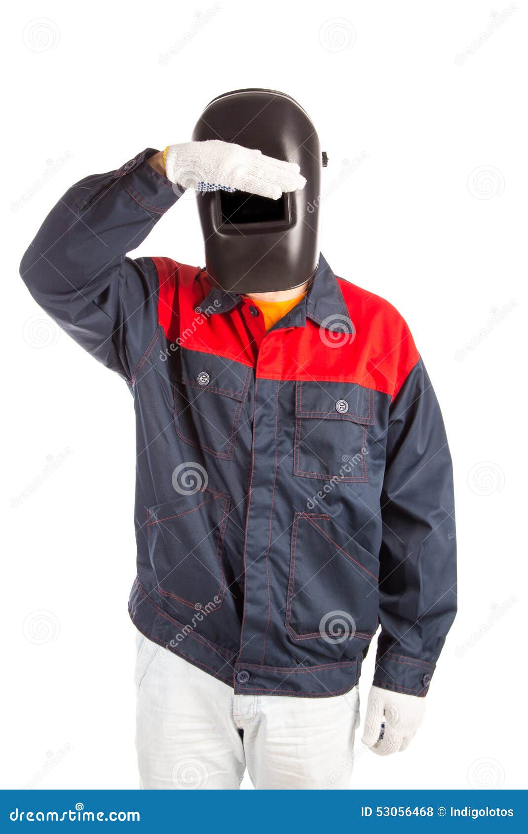 Soldador En Casco Y Uniforme Foto de archivo - Imagen de actividad ...