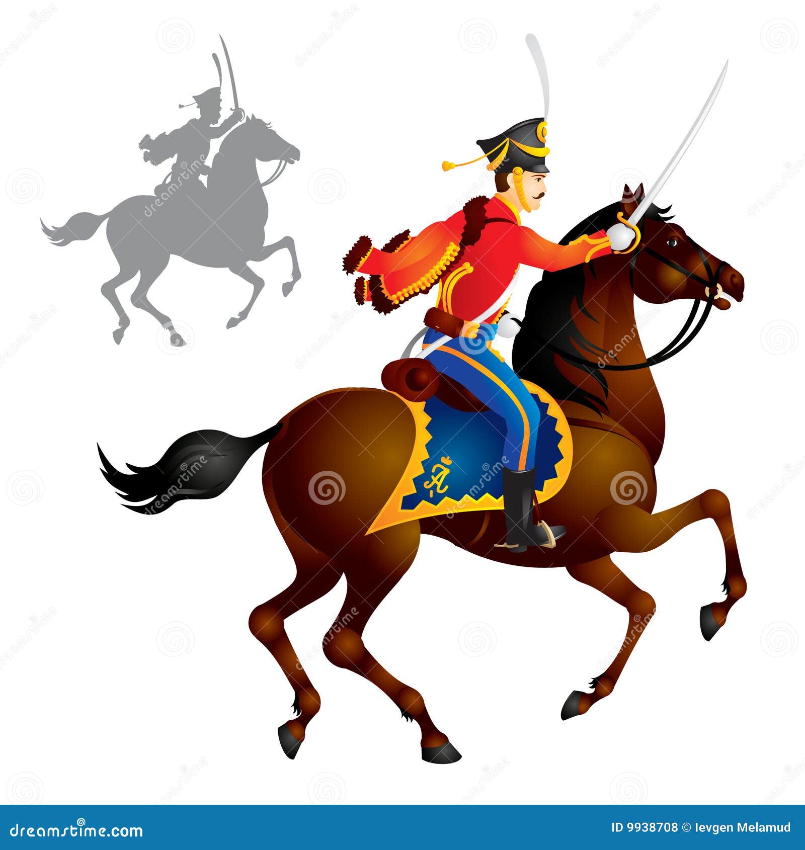 Soldados Da Cavalaria, Hussar Ilustração do Vetor - Ilustração de ...