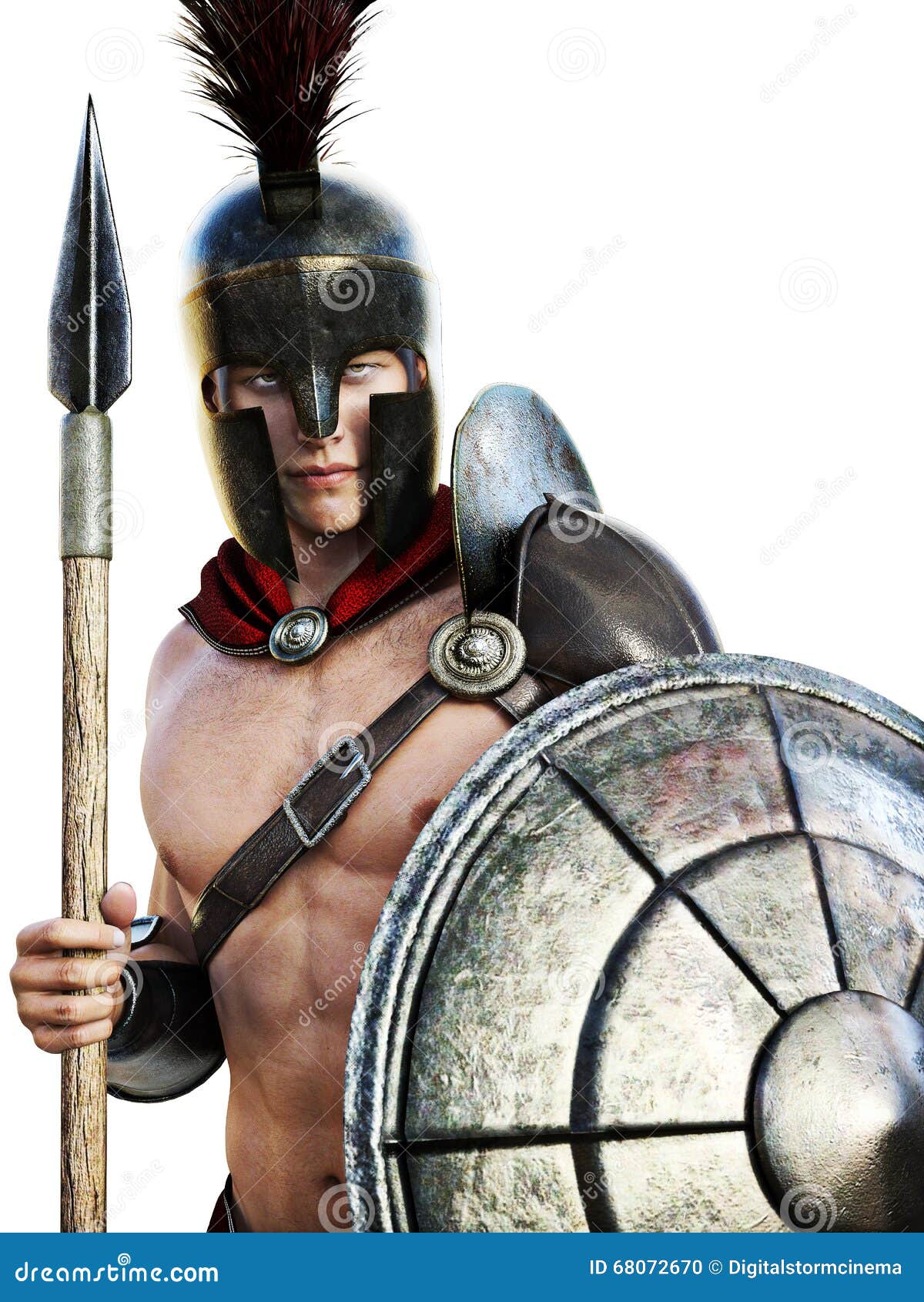 Soldat Spartiate Dans La Robe De Bataille Illustration Stock ...