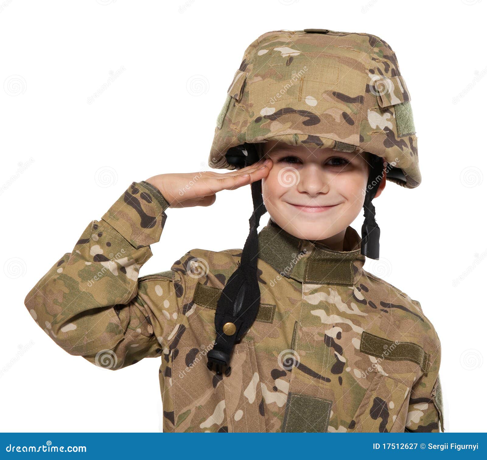Soldato Di Saluto. Giovane Ragazzo Immagine Stock - Immagine di ragazzo ...