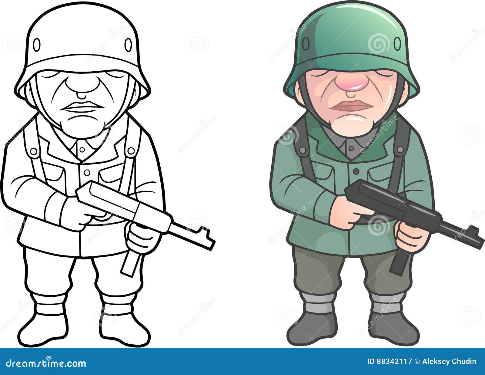 Soldato Tedesco Della Seconda Guerra Mondiale Illustrazione Vettoriale ...