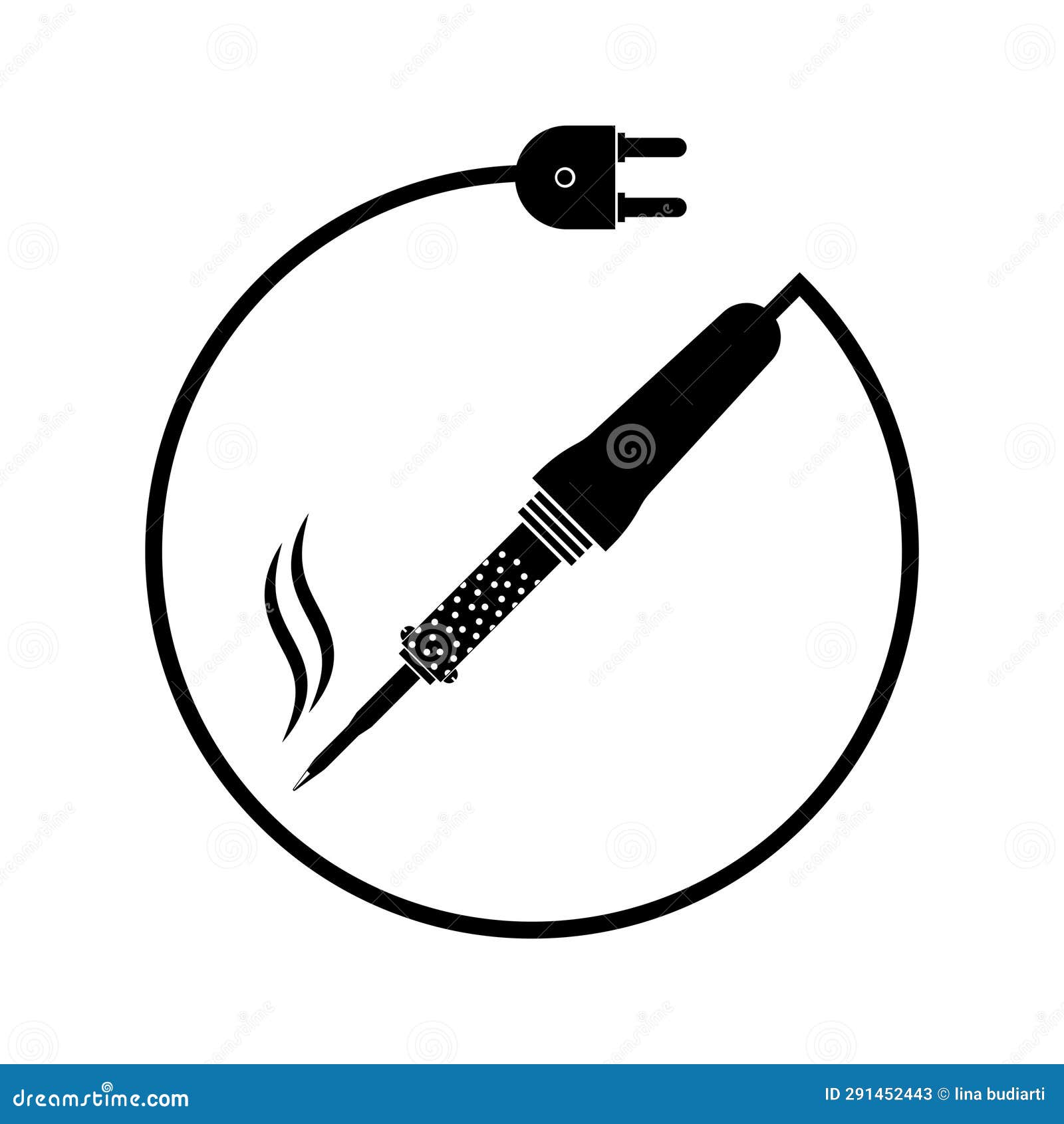 Solder iron icon stock vector. Illustration of voltage - 291452443