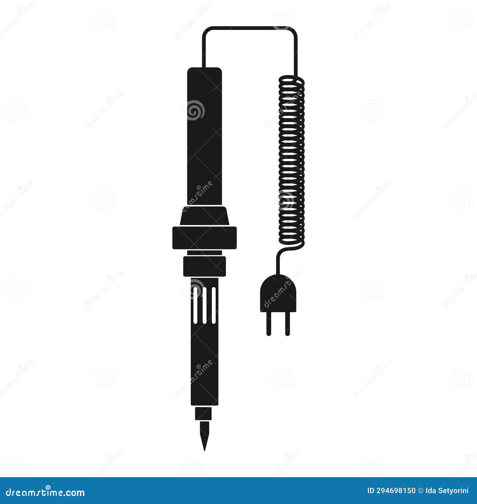 Solder iron icon vector stock illustration. Illustration of power ...