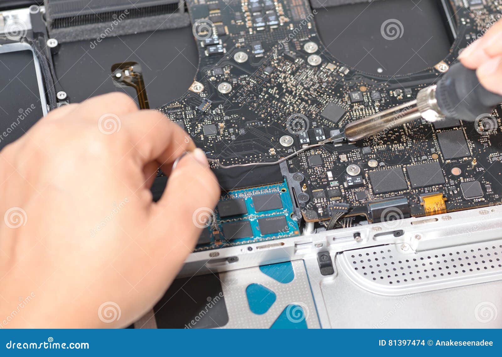 Solder mainboard stock photo. Image of disassembled, technology - 81397474