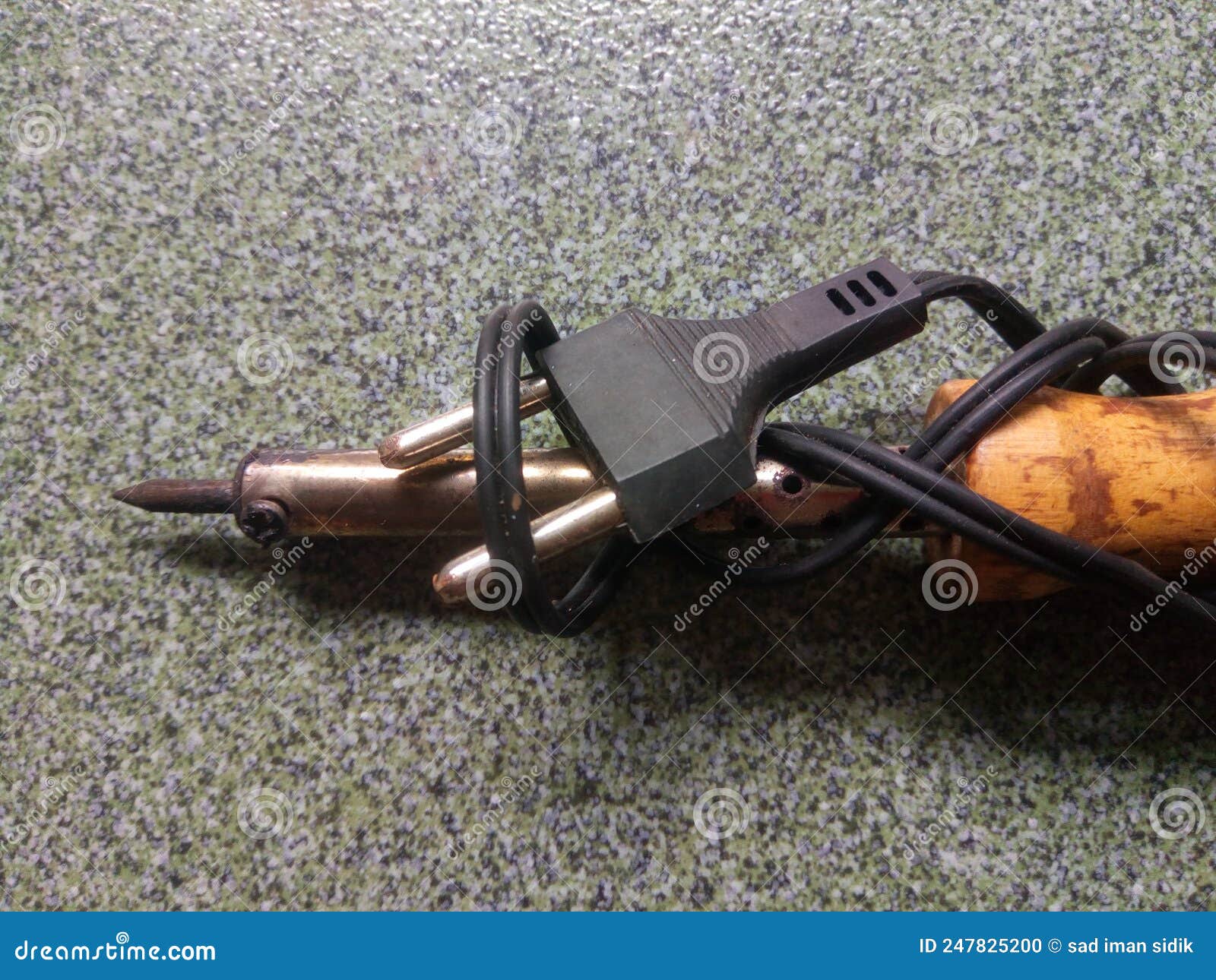 Solder on the tile floor stock photo. Image of solder - 247825200