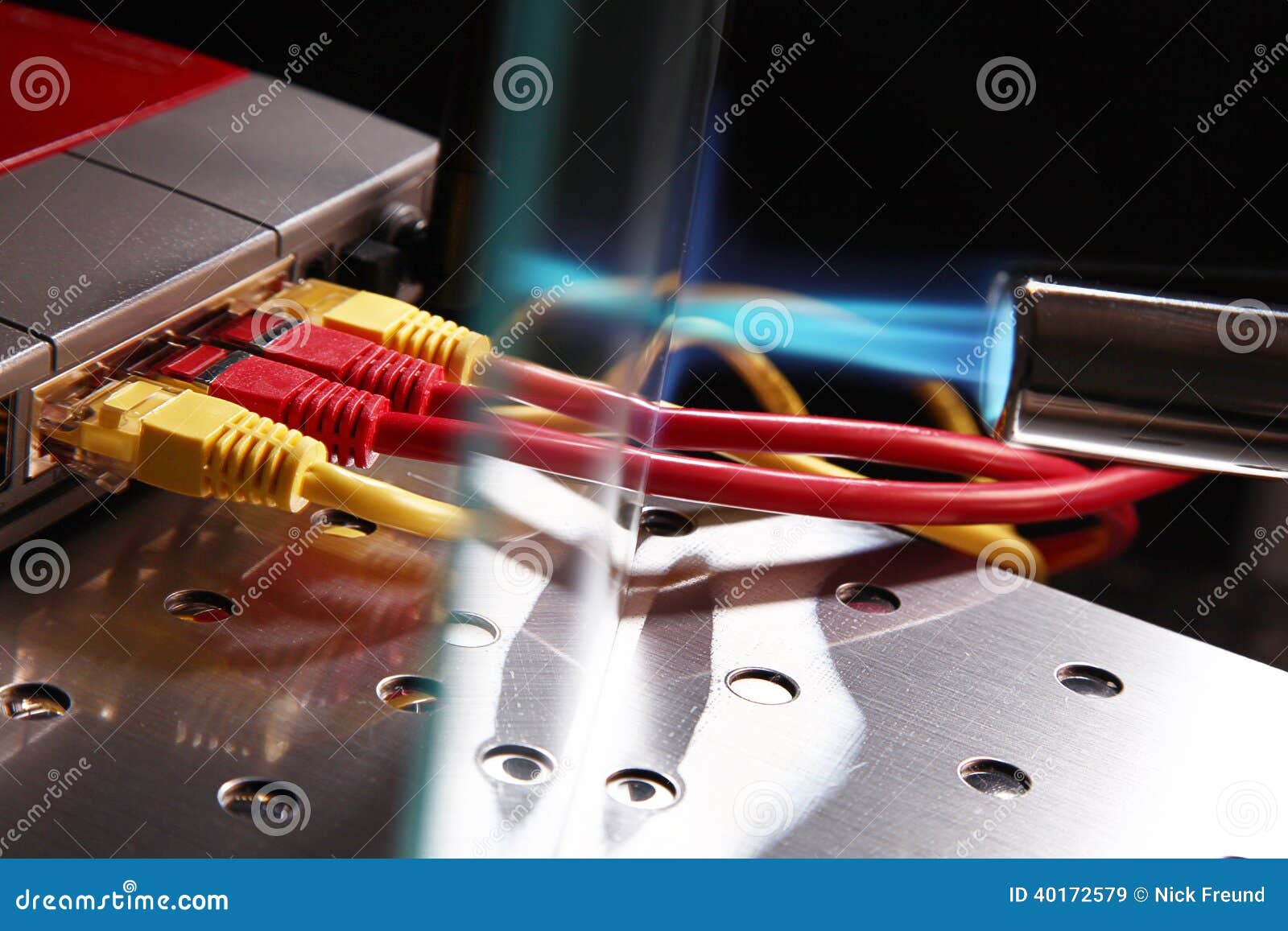 Soldered To a Technology, Fire Wall Stock Image - Image of education ...
