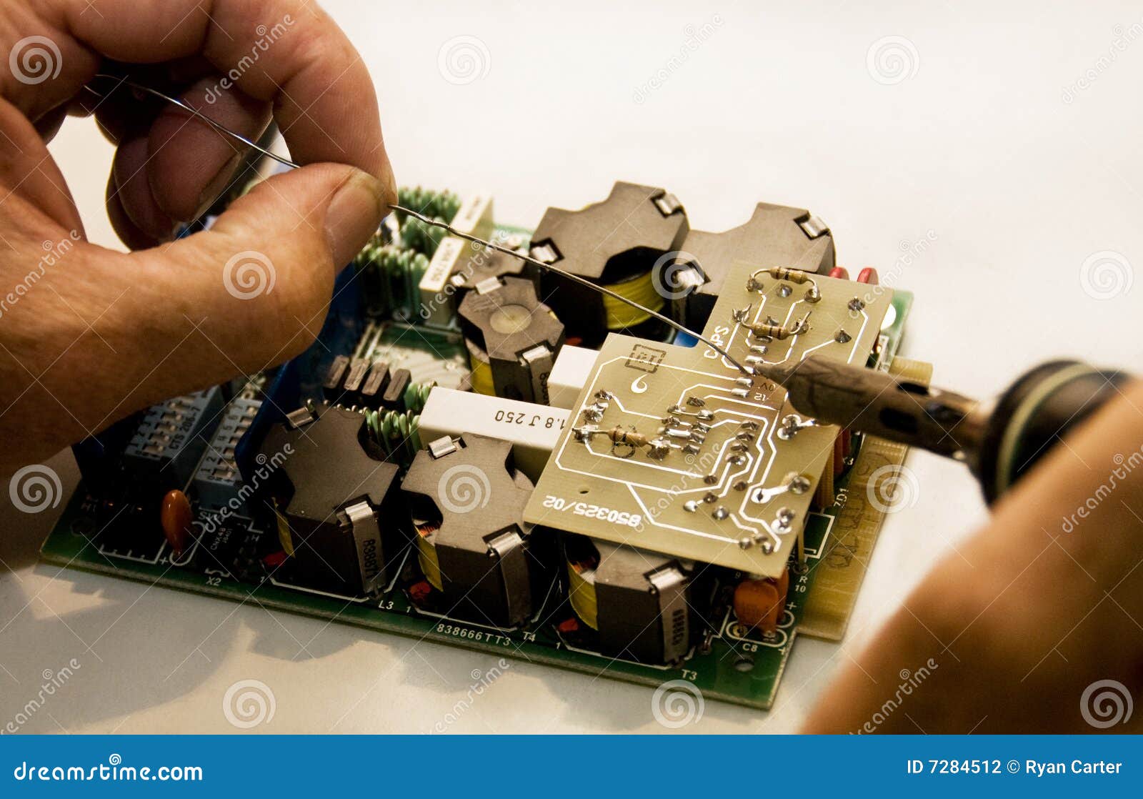 Soldering stock photo. Image of computer, resistor, industry - 7284512