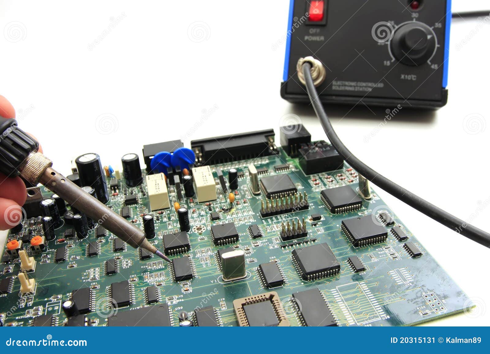 Soldering circuit board stock image. Image of electronic - 20315131