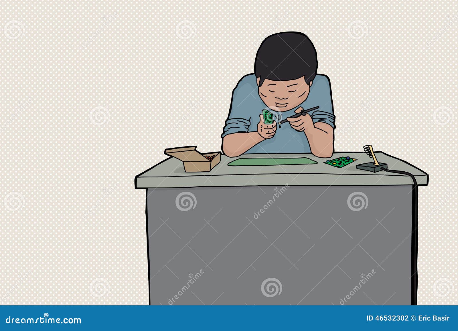 Soldering Circuit Board stock vector. Illustration of collar - 46532302