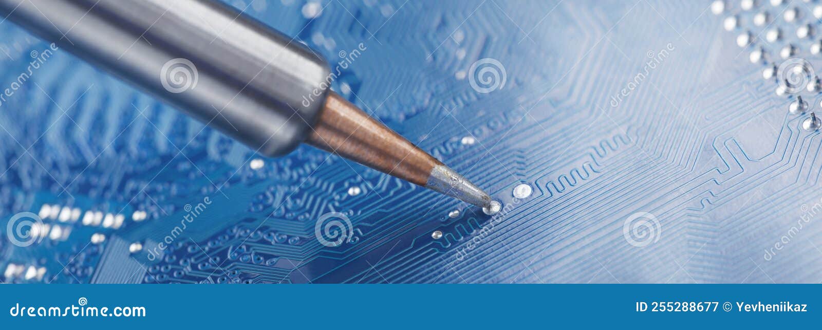 Soldering Electronic Components Onto the PCB. Electronics Repair and ...